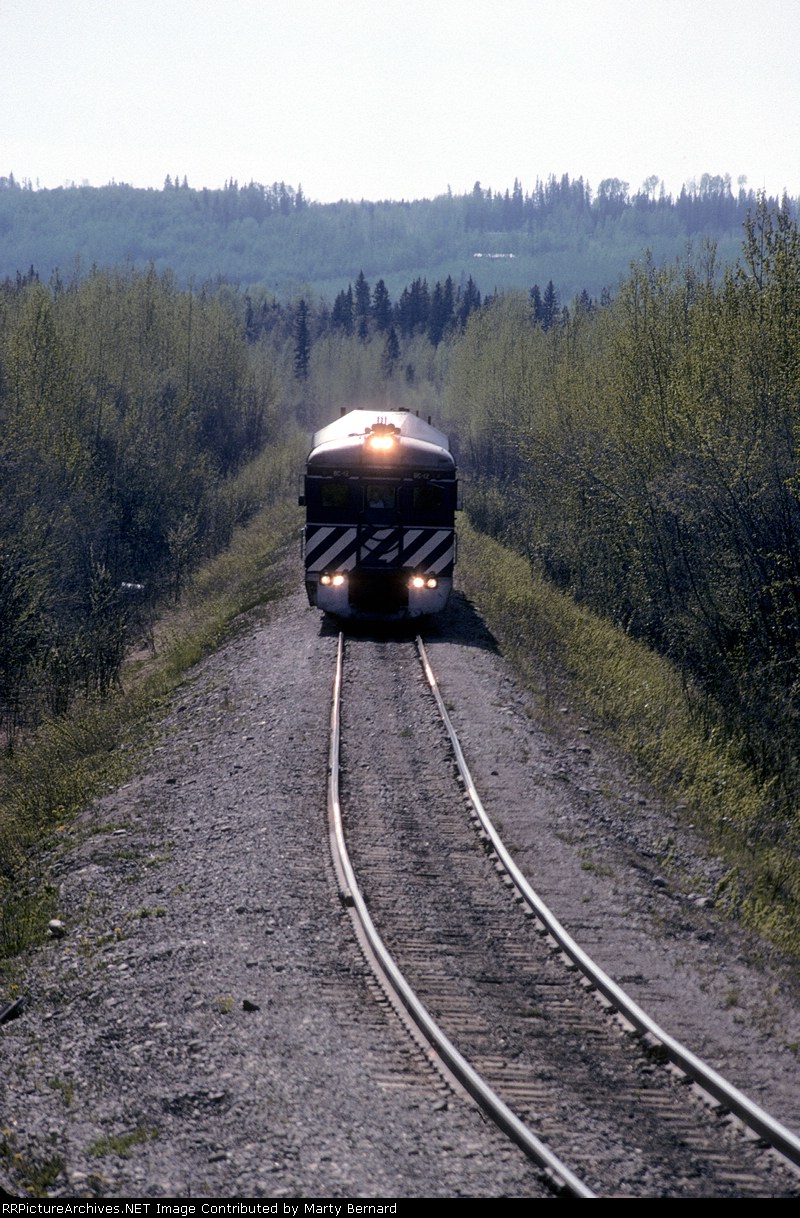 BC Rail 12 Approaching the Nelson River Bridge